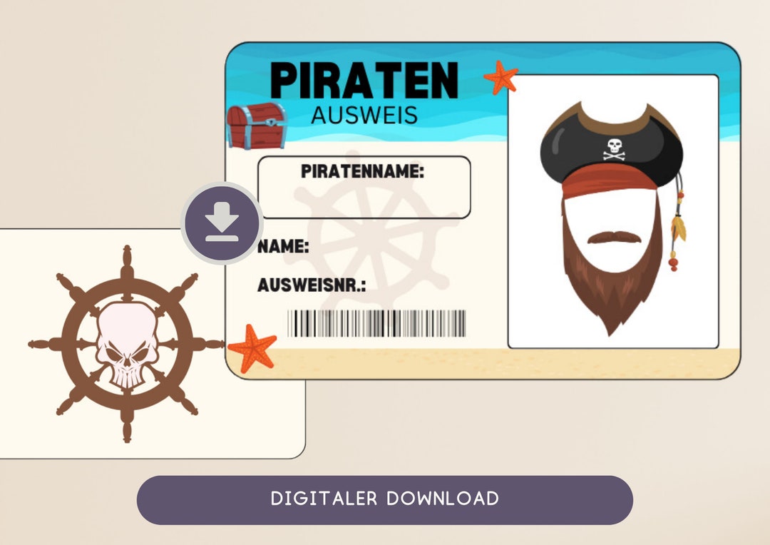 Buy Personalized Party Bag ID Cards for Little Pirates Party Bag ...