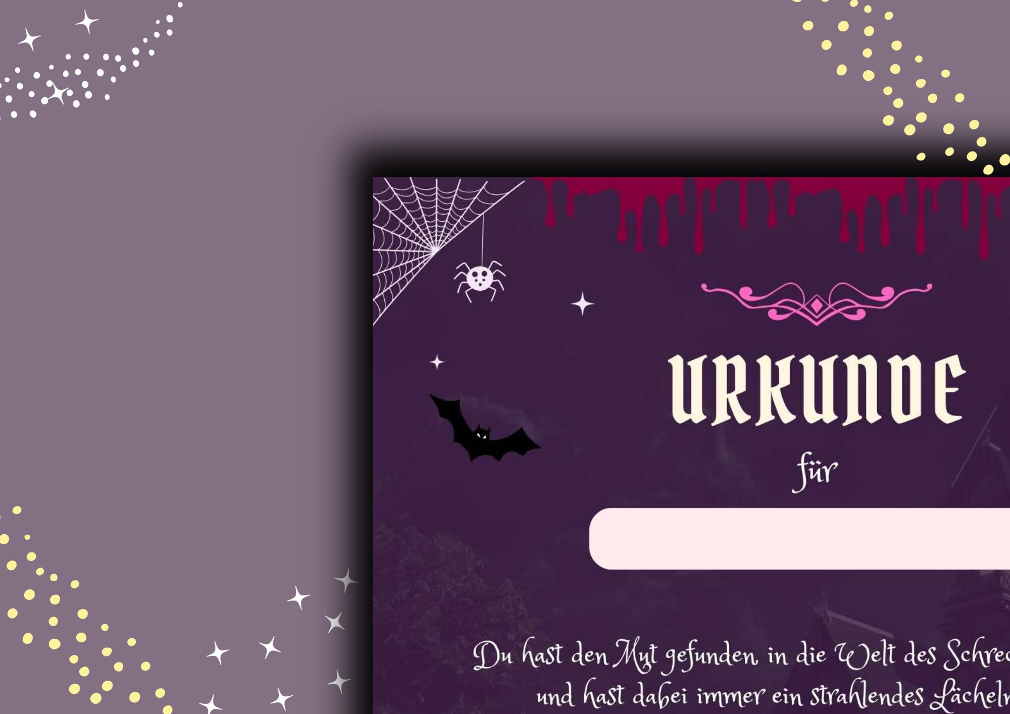 Certificate Halloween Horror Certificate Children's - Etsy