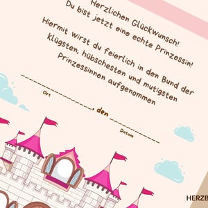 Princess Certificate | Princess Party | Princess Certificates A4 ...