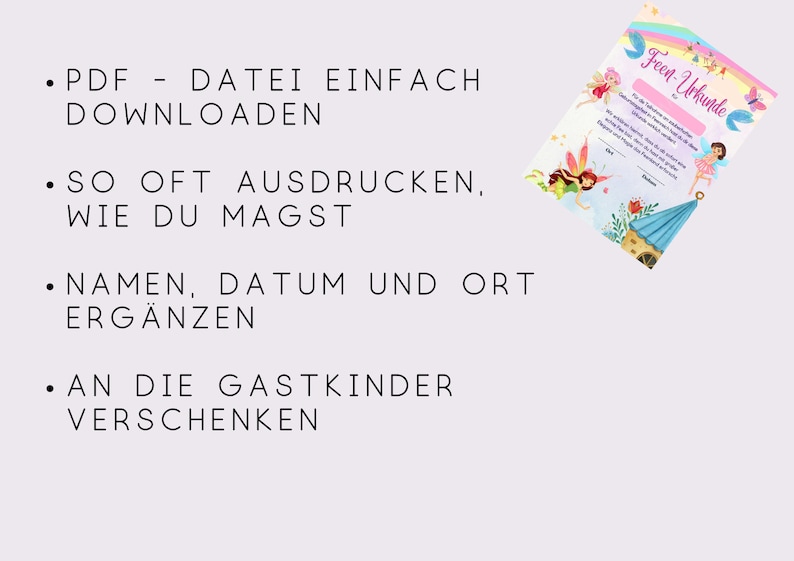 Magical Certificate Fairy Perfect for an Unforgettable Birthday Party ...