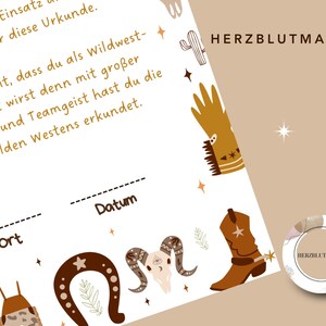Cowboy Certificate as a Party Favor for a Child's Birthday Party or for ...