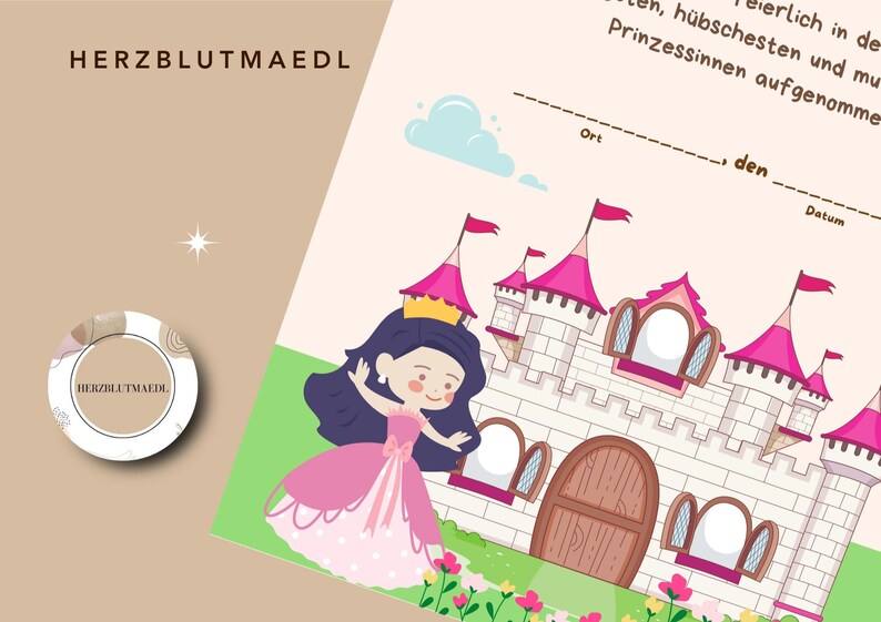 Princess Certificate | Princess Party | Princess Certificates A4 ...