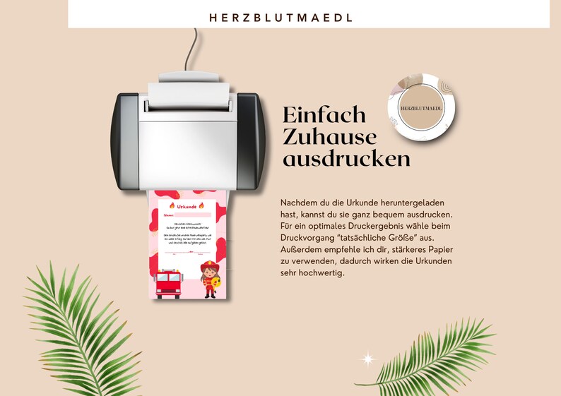 Personalized Fire Brigade Certificate for Girls Fire Brigade Party in ...