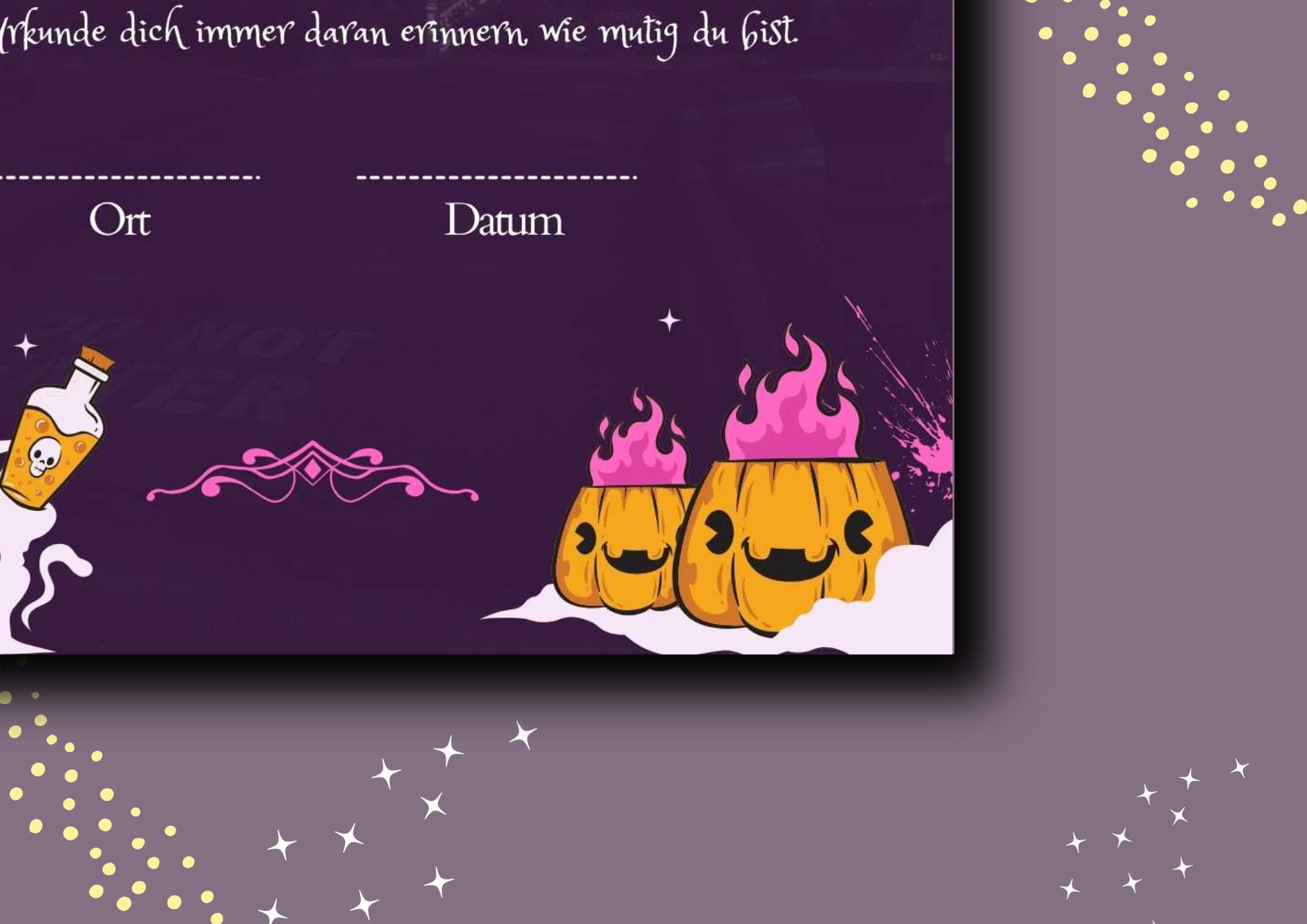 Certificate Halloween Horror Certificate Children's - Etsy