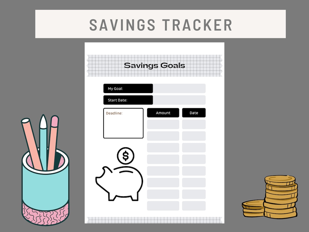 Savings Challenge | Savings Tracker | Digital Download | Printable - Etsy