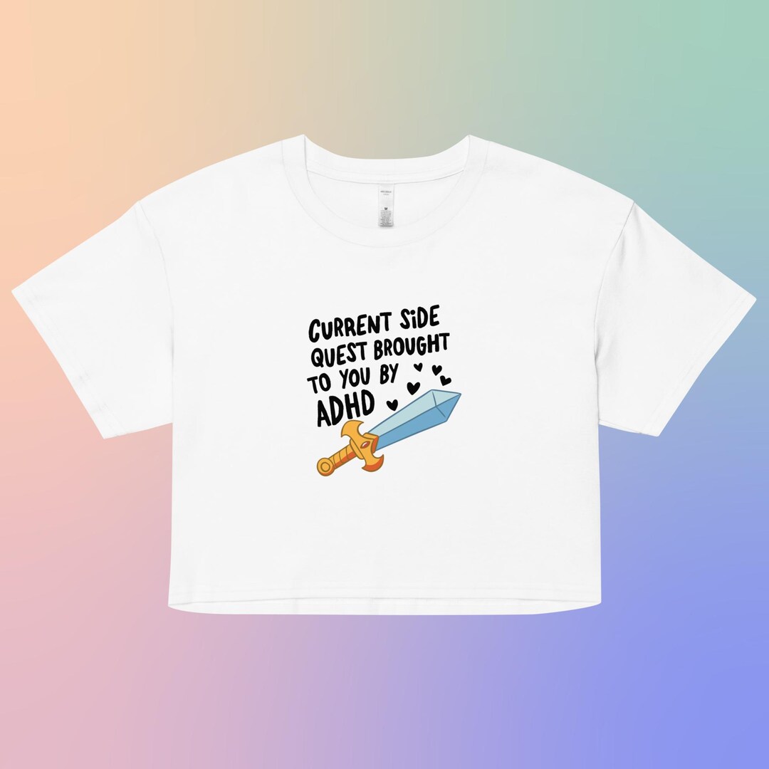 ADHD Side Quest Crop Top - Etsy