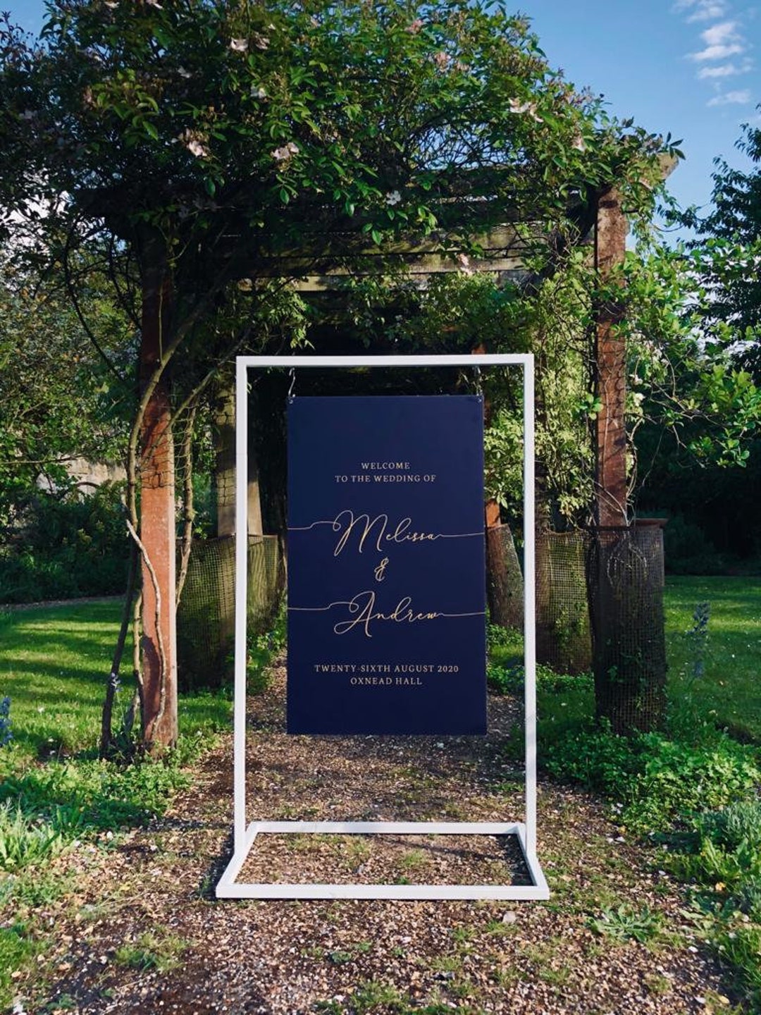 Large Wedding Welcome Sign Fully Personalised, Printed on 4mm Plastic ...