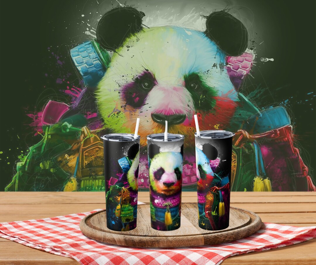 Panda Skinny Animal 20oz Tumbler Gifts All Occasions - Etsy
