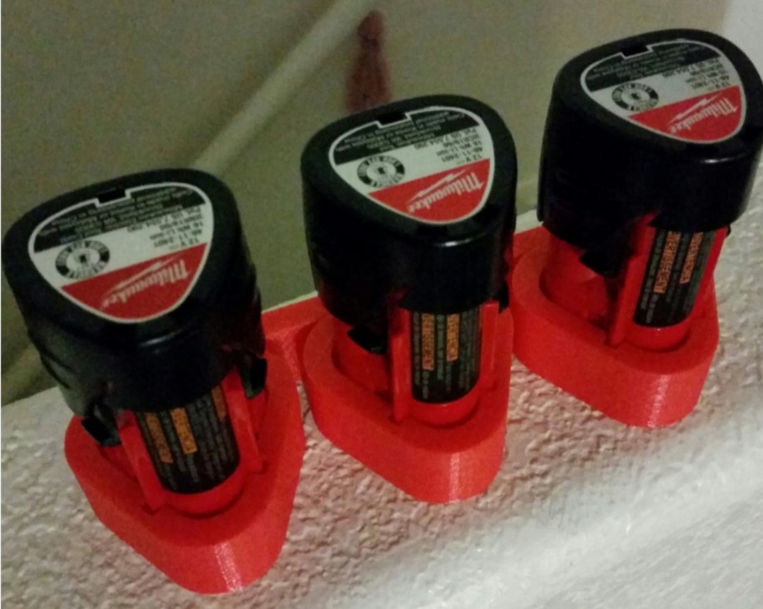 Milwaukee M12 1-3 Slot Battery Mount Holder 12 Volt Battery - Etsy