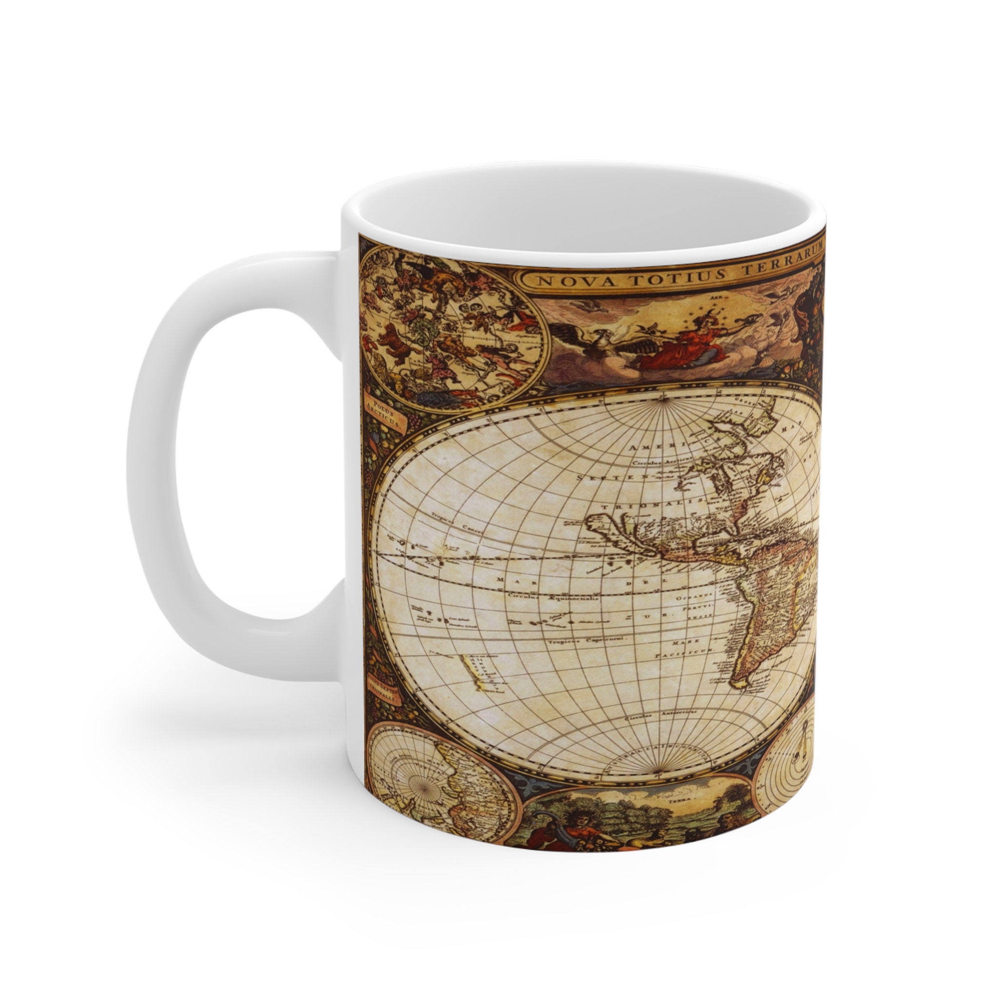Beautiful World Map Ceramic Mug Coffee Mug Travel Gift - Etsy