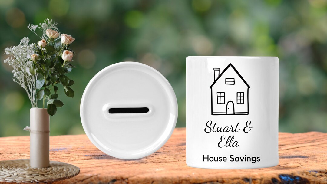 Personalised House Fund Money Box Personalised New Home Gift House ...