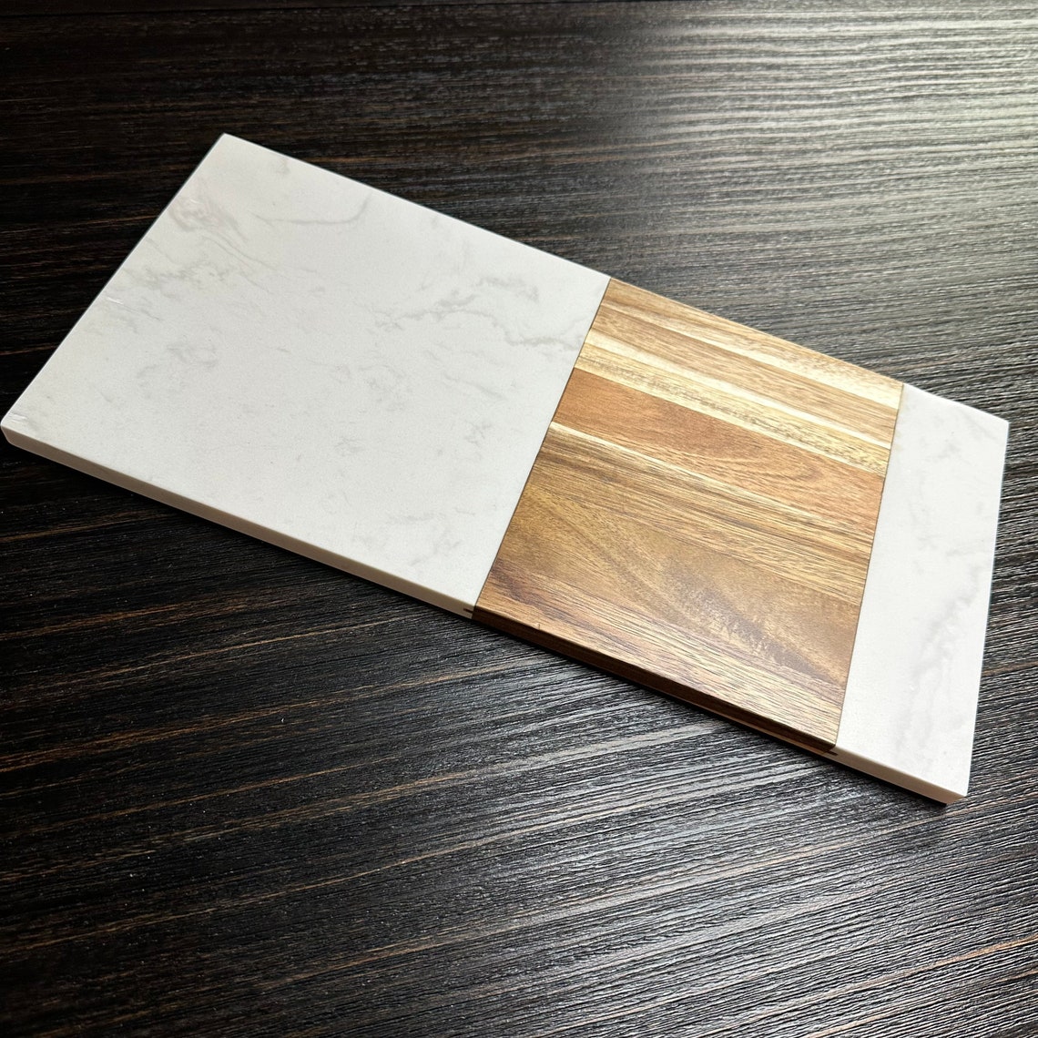 Custom Marble & Acacia Cutting Board Wood Charcuterie Board - Etsy