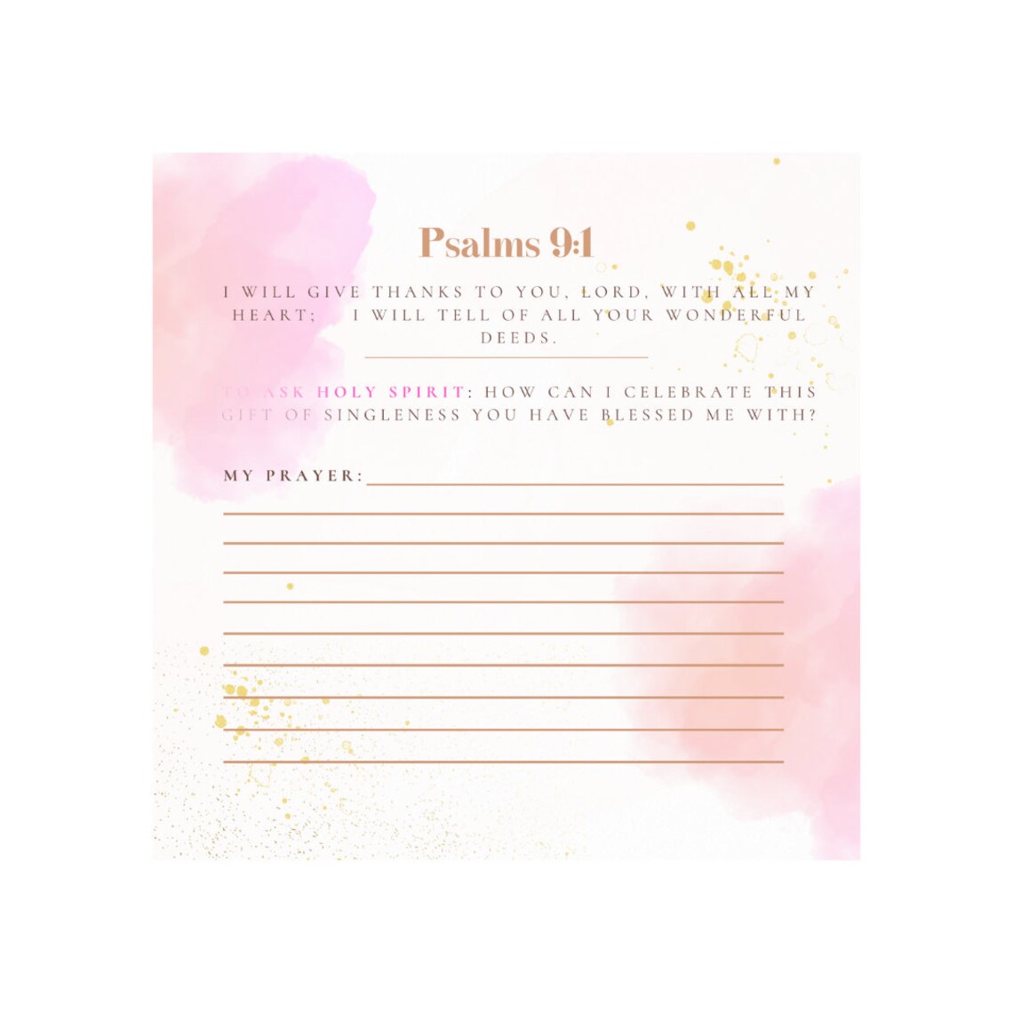 Watercolor Prayer Cards for Every Single Girl Blank Prayer Cards, Set ...