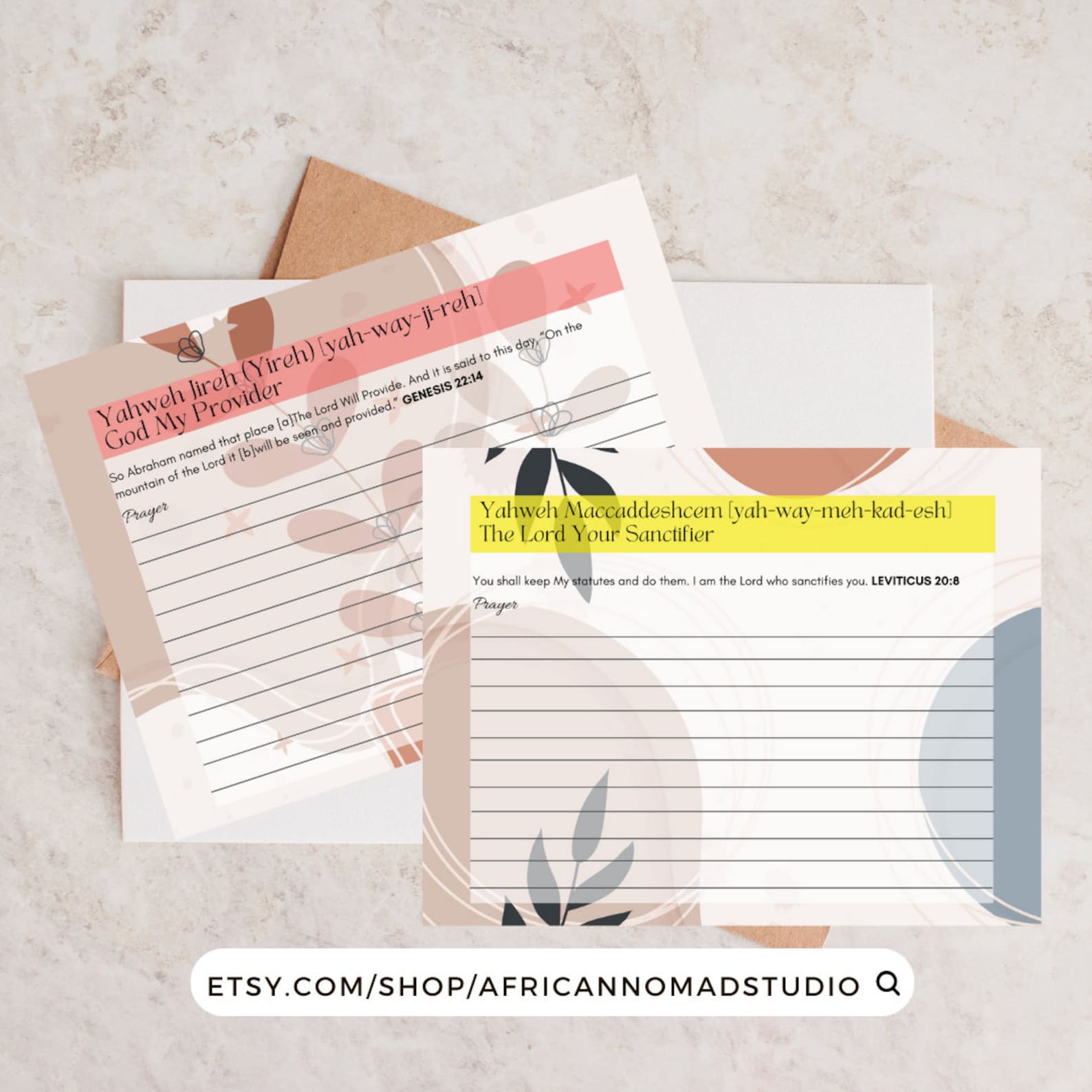 Boho Prayer Cards - Blank Prayer Cards, Set of 20 Cards for Prayers ...