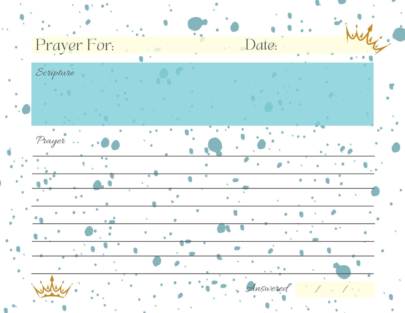 Splatter Prayer Cards: Printable Blank Cards (digital Download) - Etsy