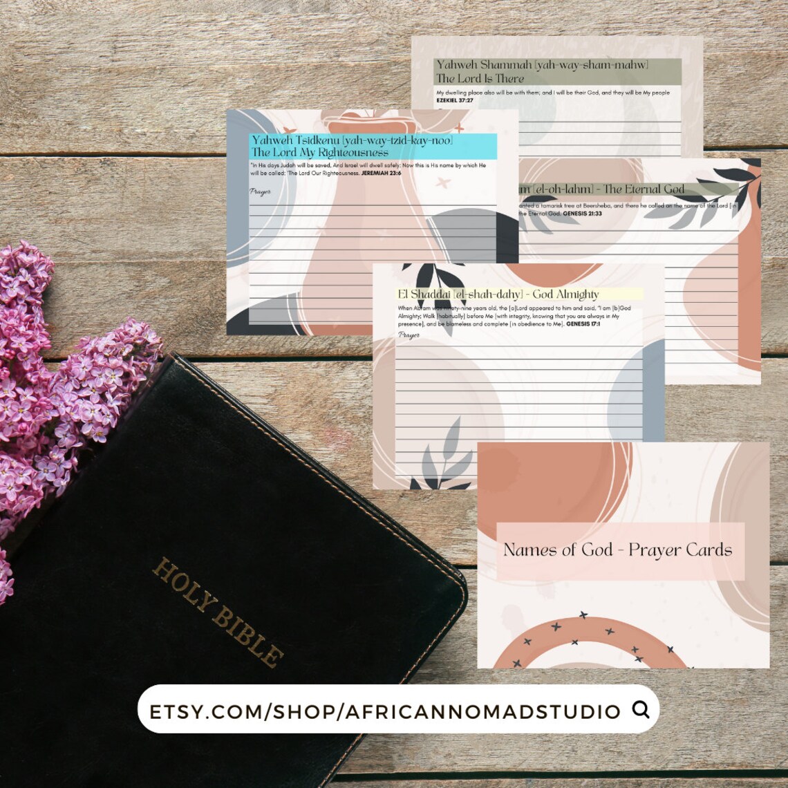 Boho Prayer Cards - Blank Prayer Cards, Set of 20 Cards for Prayers ...