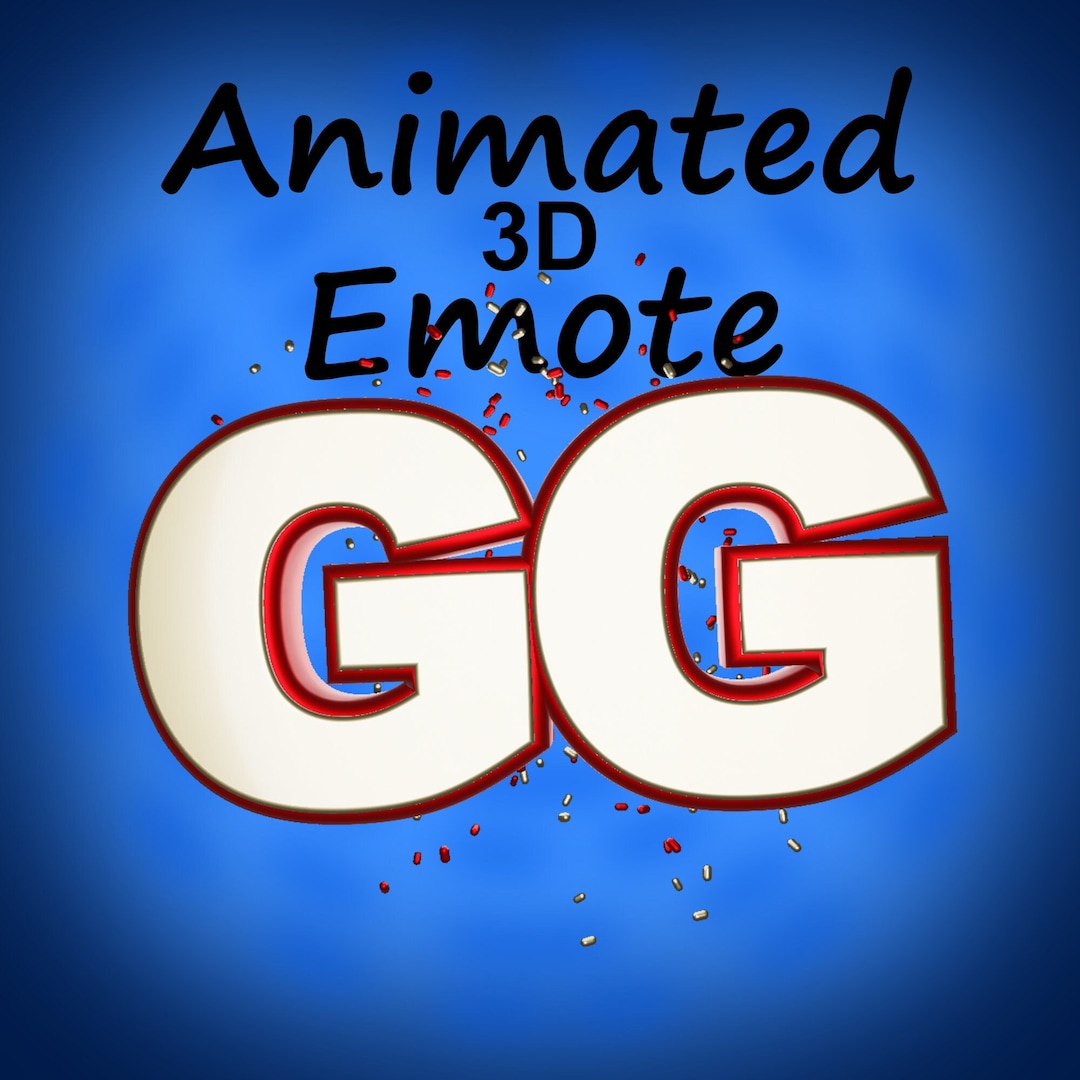 Animated,static Emote for Streamer - Twitch, Discord Emote - GG 3D ...