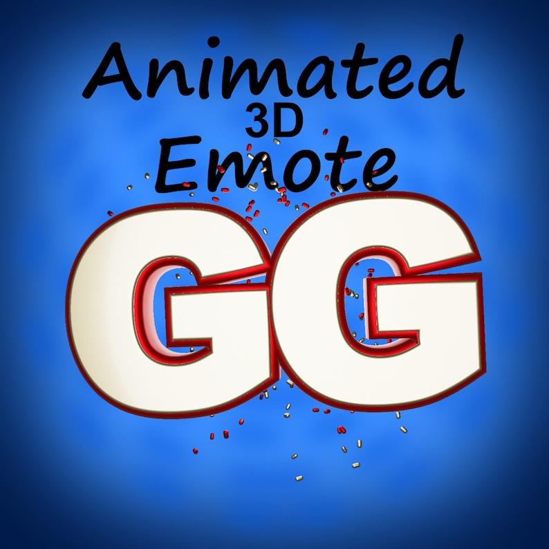 Animated,static Emote for Streamer - Twitch, Discord Emote - GG 3D ...