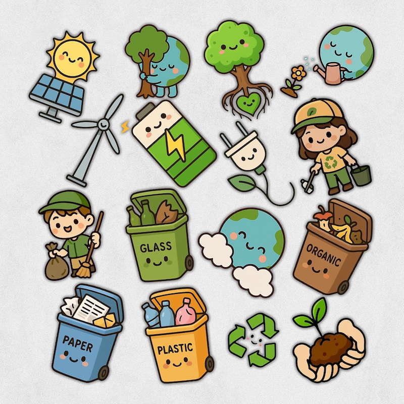 Green Bin Day Sticker - Etsy