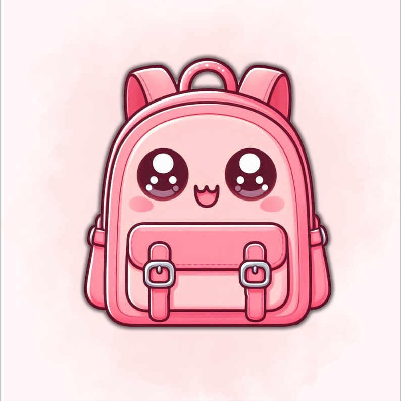Kawaii Back to School Clipart – Cute School Supplies Digital Download ...