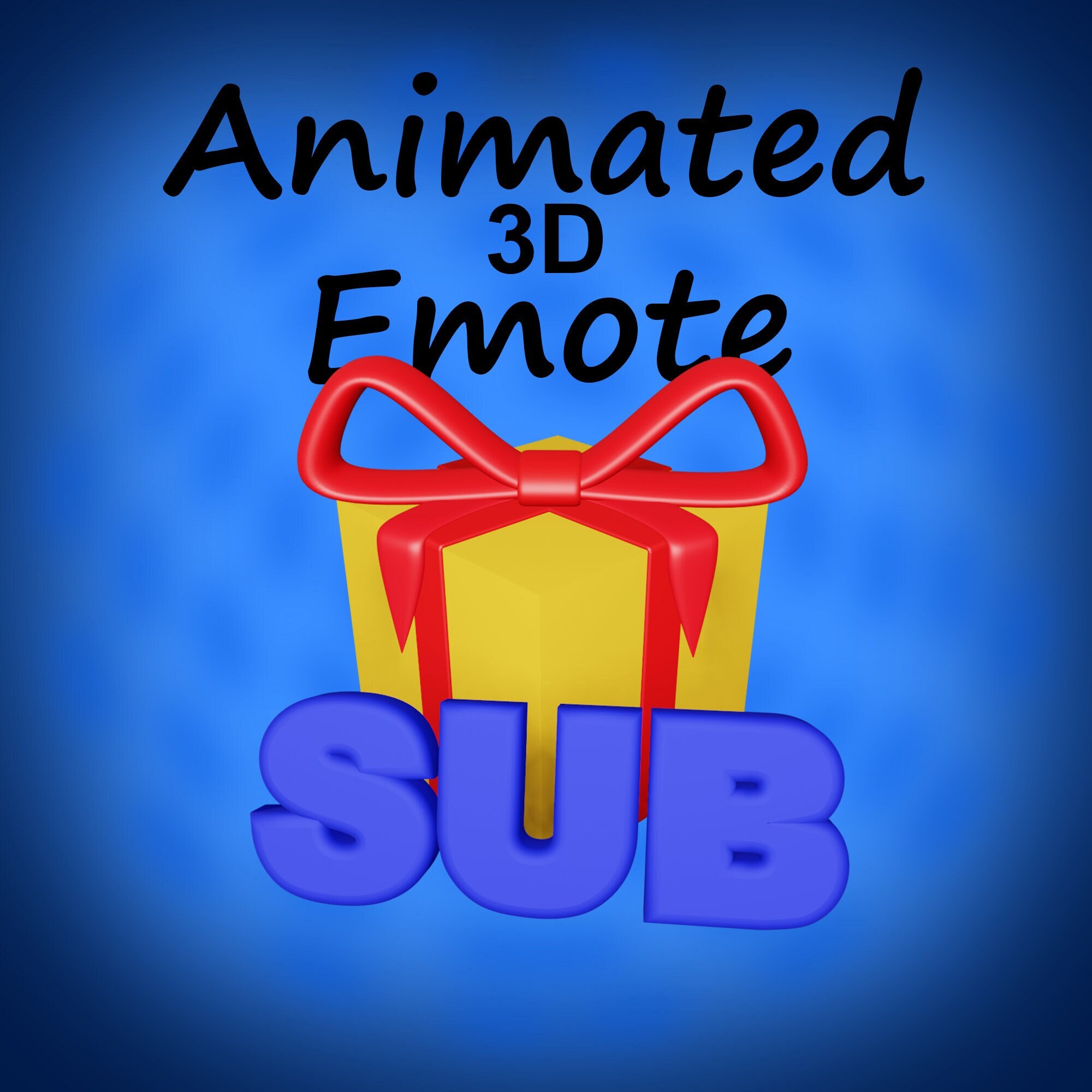 ANIMATED & STATIC 3D EMOTE for Streamers - Sub, Gift Emote - Emote for ...