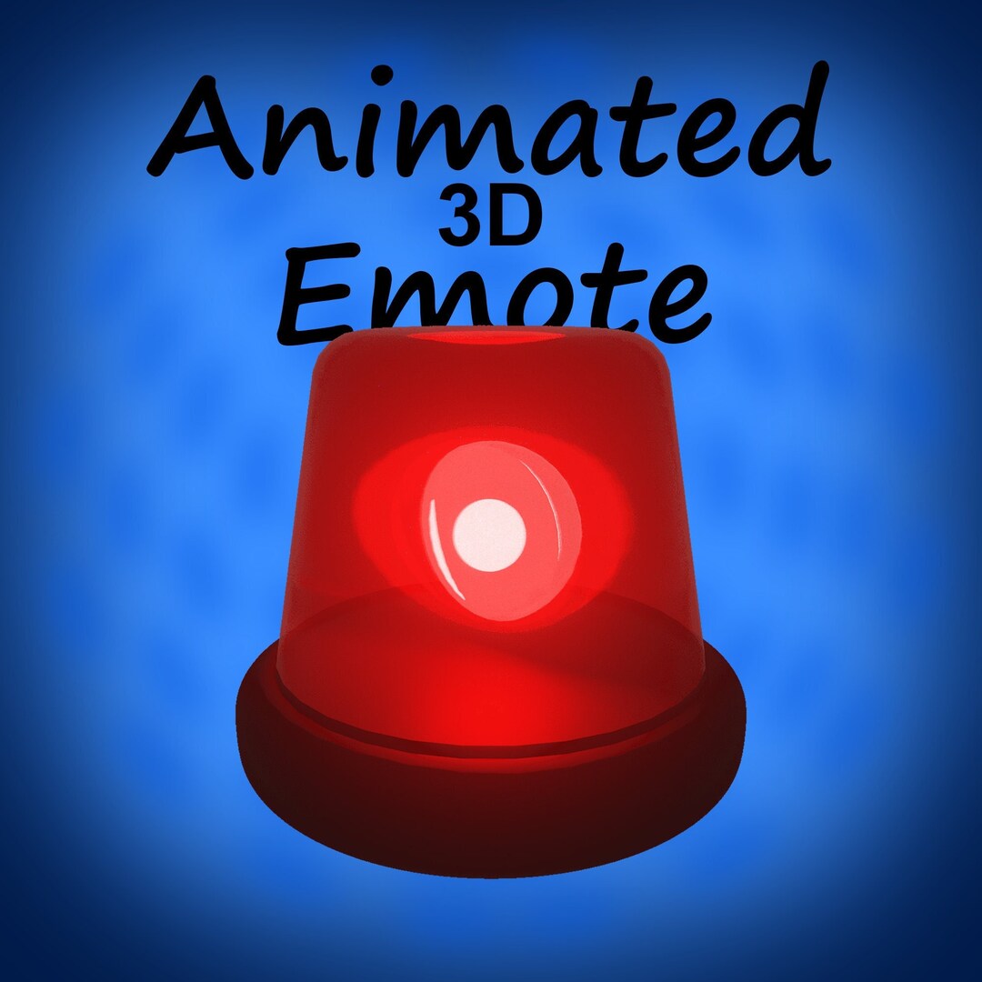 Red & Blue Siren Emote - Police Siren - Alert - Animated 3d Emote for ...