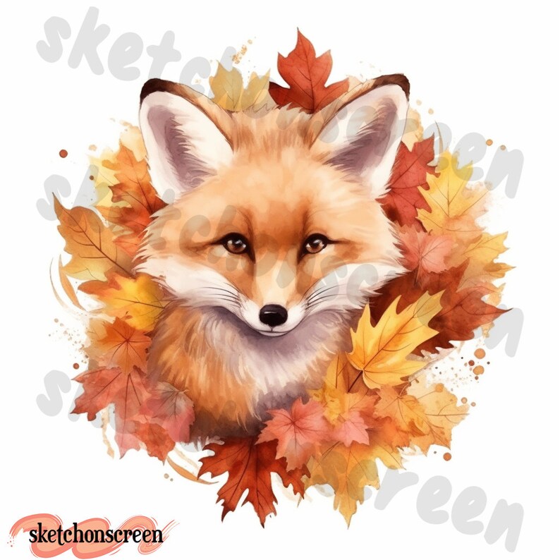 Watercolor Cute Foxes Clipart Bundle Fox Clipart Digital - Etsy