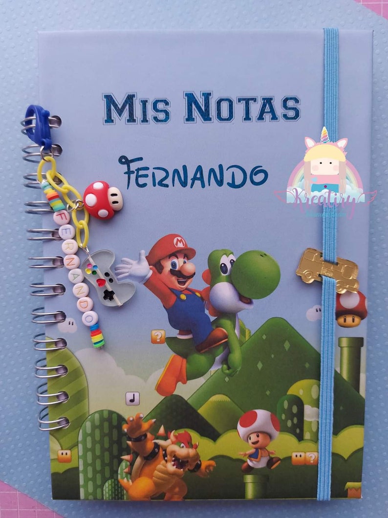 Mario Bros and Aladdin Notebook - Etsy