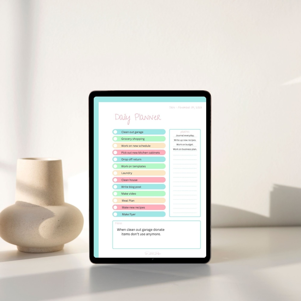 Daily Schedule Template, Daily Task Tracker, Schedule Planner, Daily ...