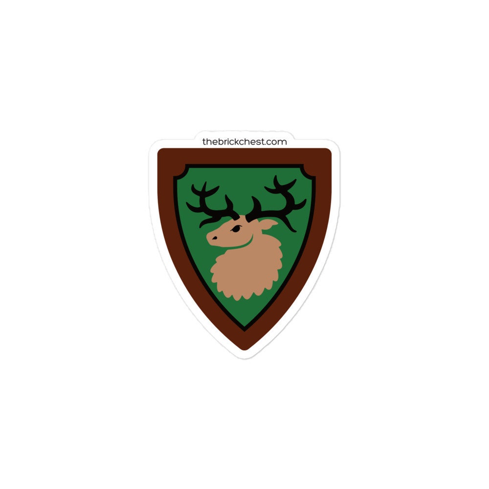 Vintage Castle Shield Elk Antlers Brick Minifigure Stickers - Etsy