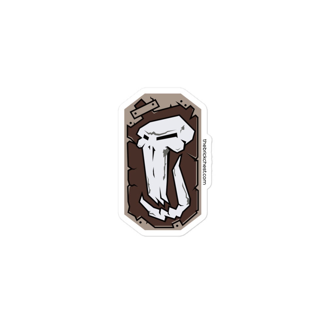 Vintage Castle Fantasy Shield Troll Skull Brick Minifigure Sticker - Etsy