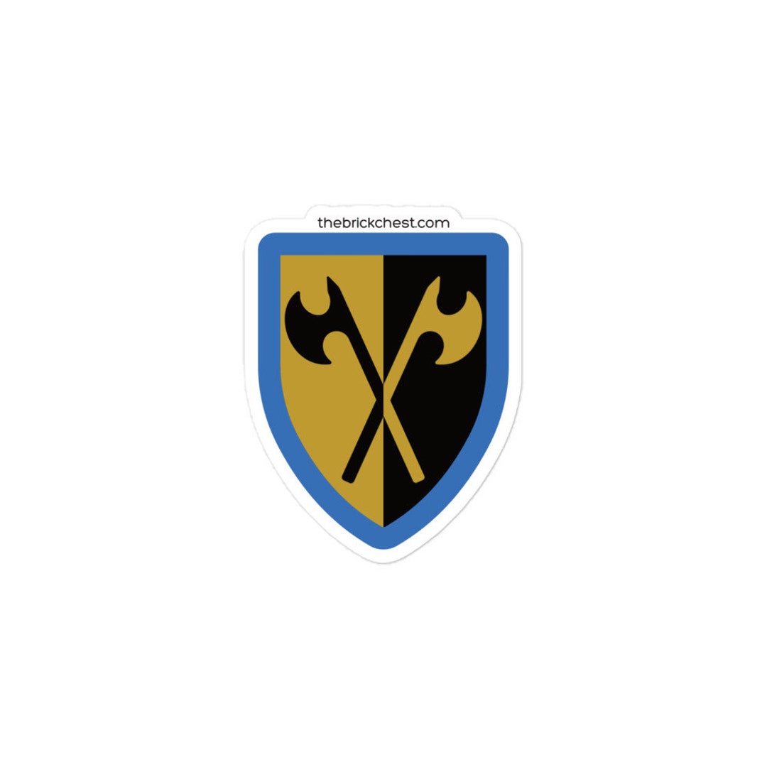 Vintage Castle Shield Axes Brick Minifigure Stickers - Etsy