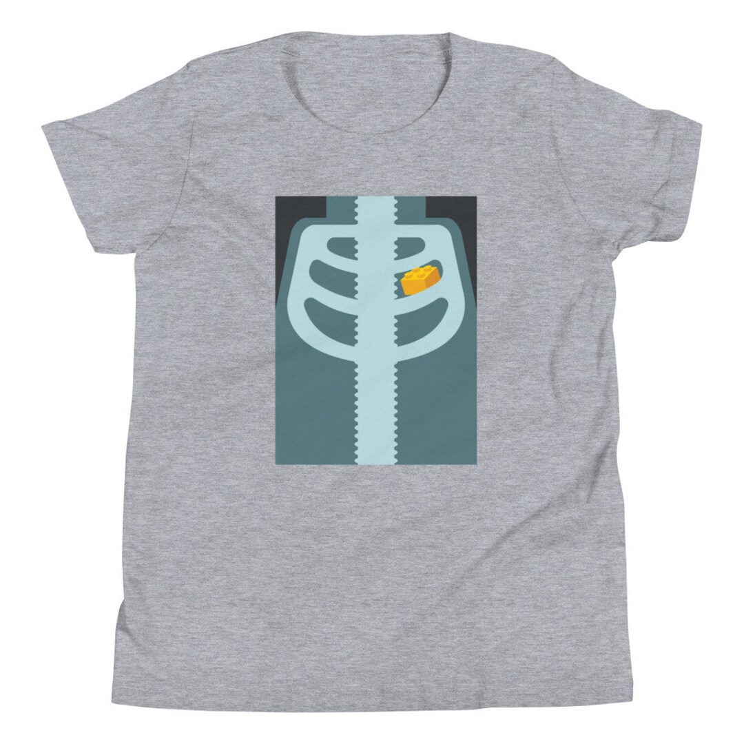 Custom Building Brick Lego Style Xray Brick Chest Skeleton Youth Short ...