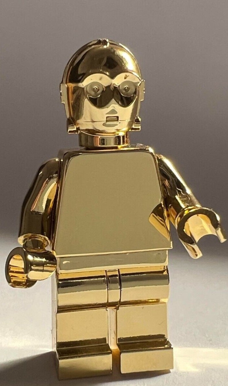 Custom Lego Gold & Chrome C3PO Minifigure - Etsy