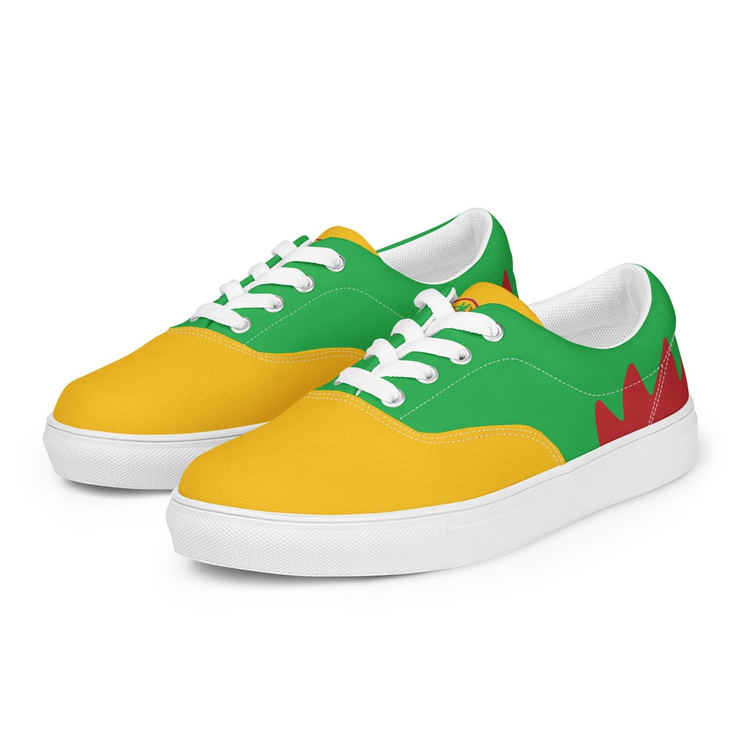Vintage Castle Dragon 3 Shield Men’s Lace-up Canvas Shoes - Etsy