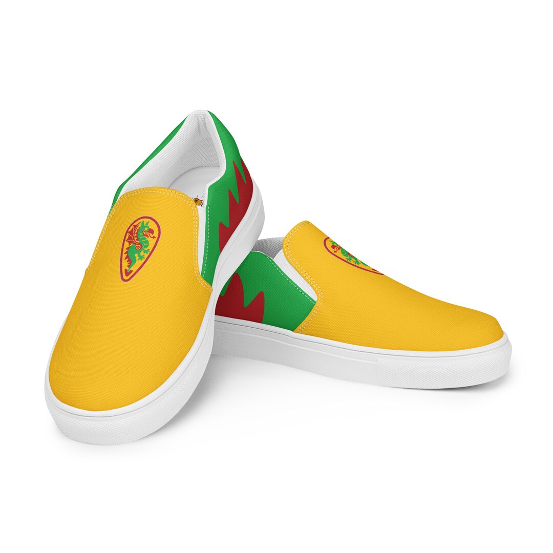 Vintage Castle Dragon 3 Shield Men’s Slip on Canvas Shoes - Etsy
