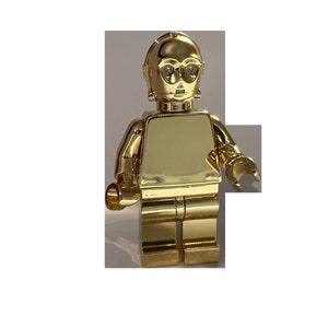 Custom Lego Gold & Chrome C3PO Minifigure - Etsy