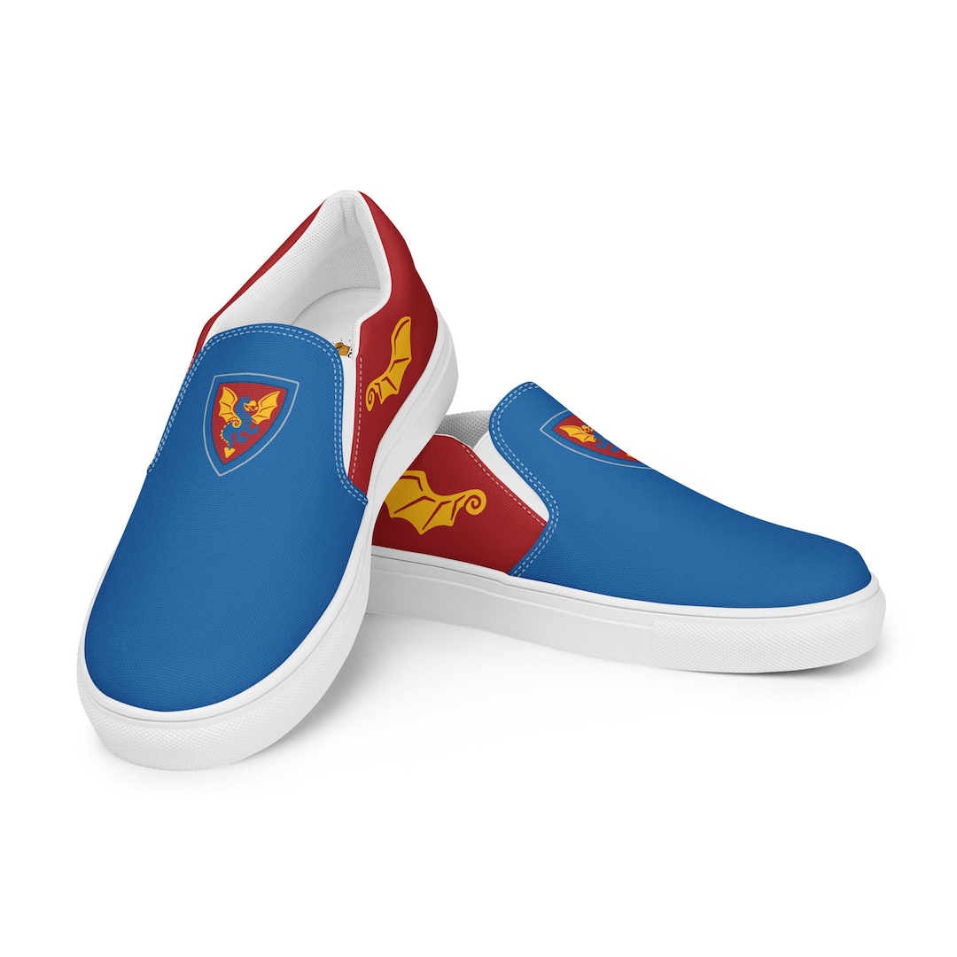 Vintage Castle Dragon 2 Shield Men’s Slip on Canvas Shoes - Etsy