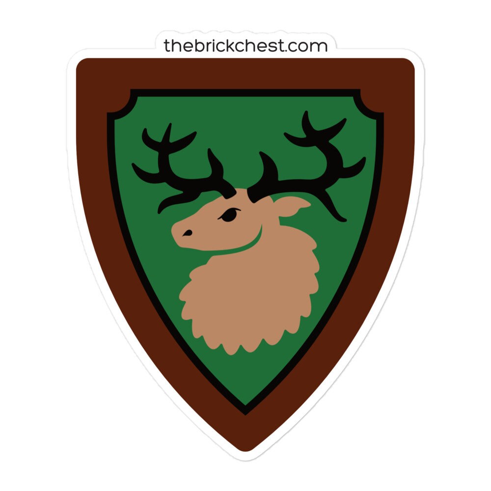 Vintage Castle Shield Elk Antlers Brick Minifigure Stickers - Etsy