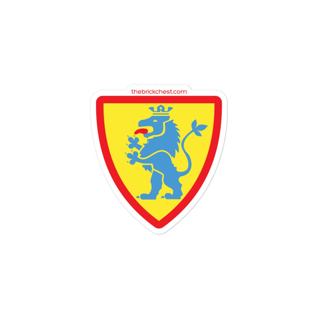 Vintage Castle Shield Lionking Brick Minifigure Sticker - Etsy