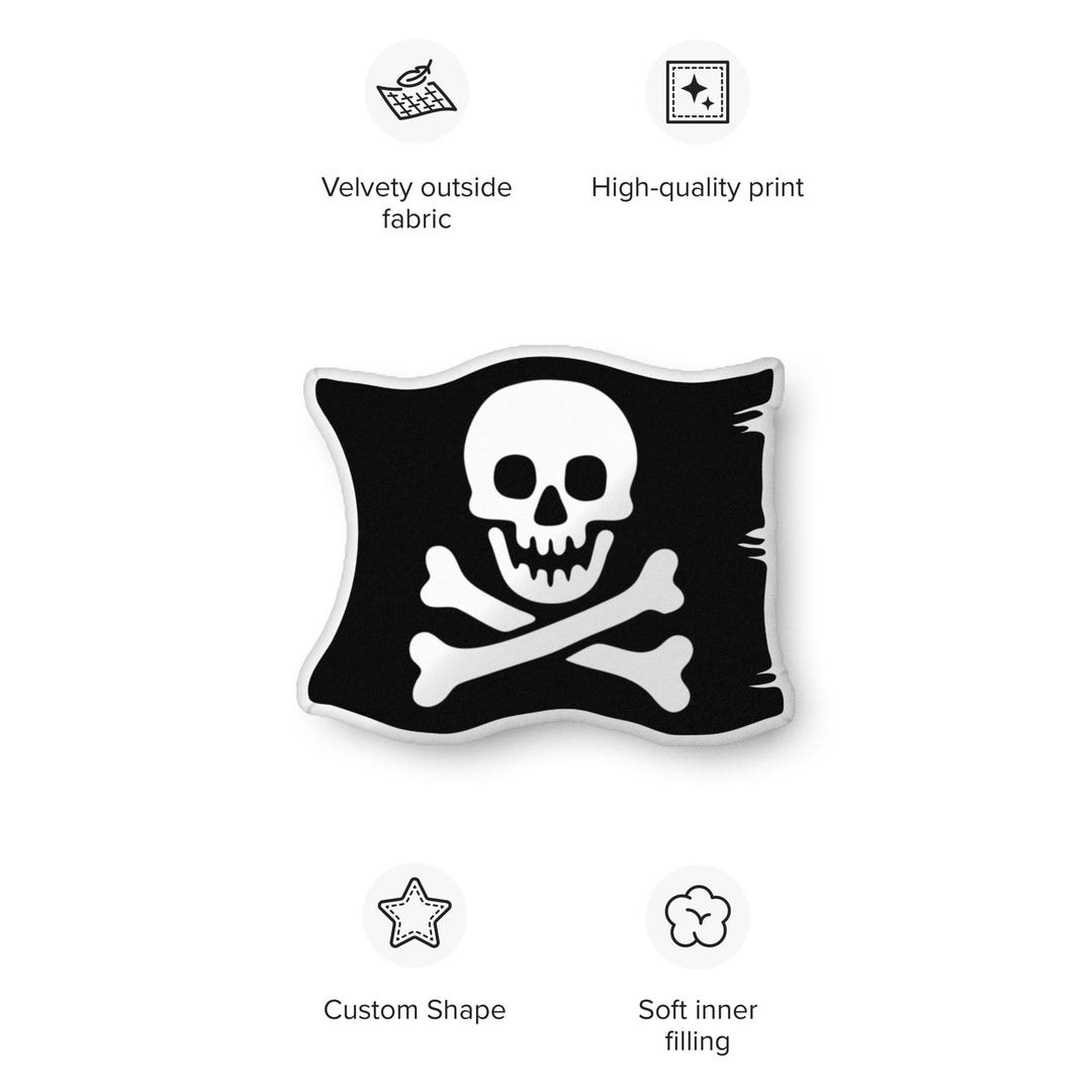 Jolly Rogers Skeleton Pirate Crossbones Flag Custom-shaped Pillow - Etsy