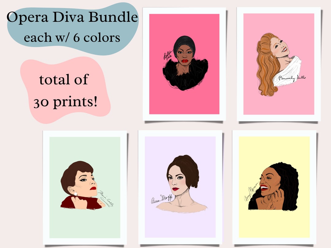 Iconic Opera Diva Prints- 30 Digital Prints Total! - Etsy