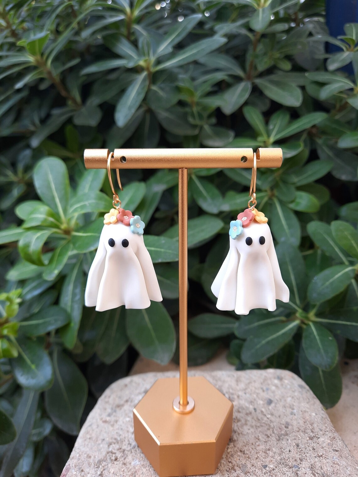 Ghost Earrings Halloween Clay Earrings Cute Ghost Polymer - Etsy