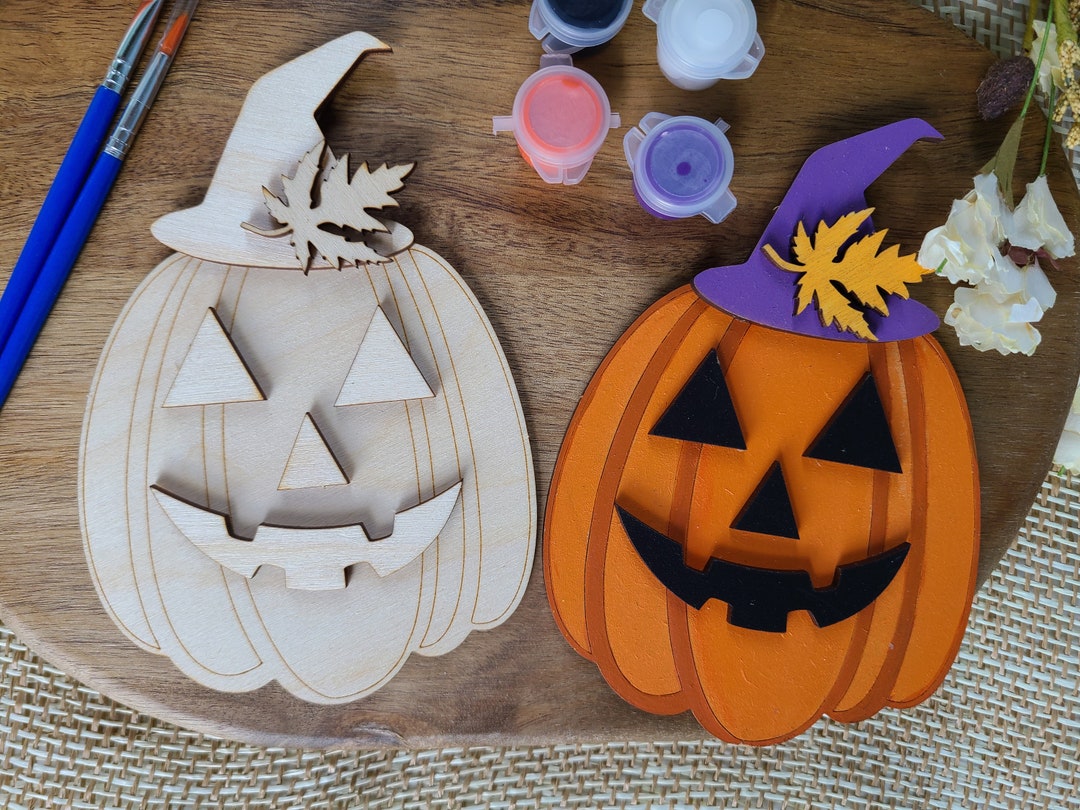 Halloween Pumpkins DIY Paint Kit, Halloween Decor, Fall Painting ...