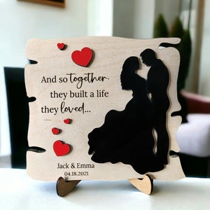 Personalized Couple Wooden Sign, Valentines Day Gift for Her/him ...