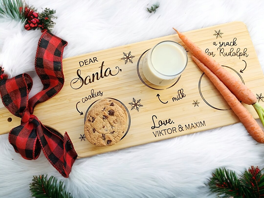 Dear Santa Cookie Tray, Christmas Eve Cookie Tray, Personalized Santa ...
