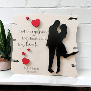 Personalized Couple Wooden Sign, Valentines Day Gift for Her/him ...