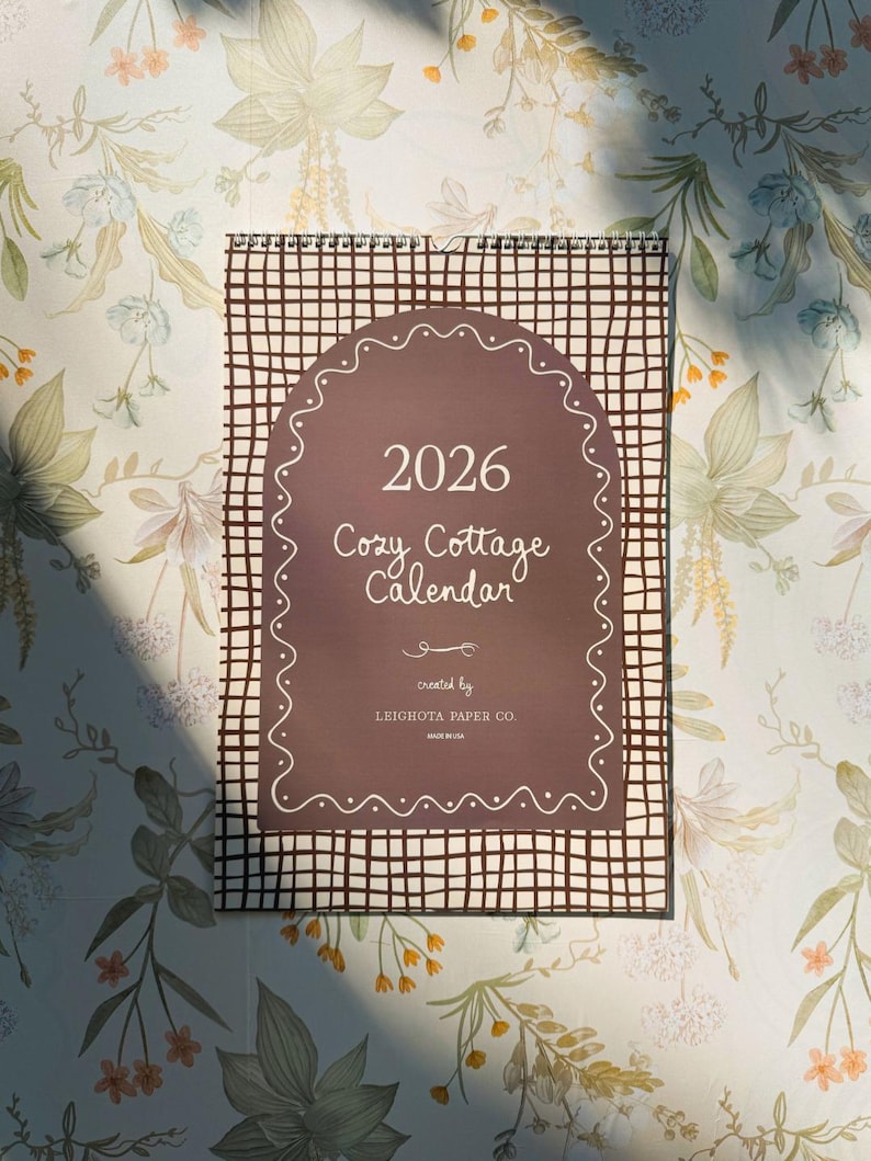 2026 Folk Cottage Calendar Vintage Style Patterns English Country Decor ...