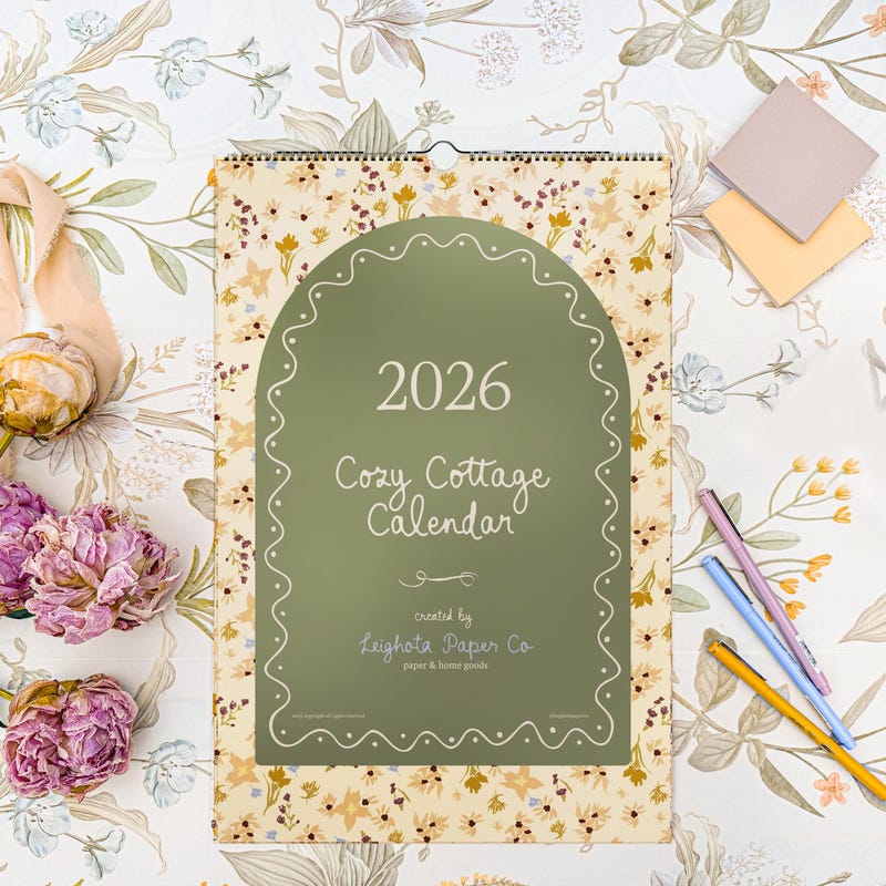 2026 Cottage Calendar Wall - Etsy