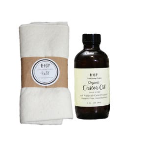 ORGANIC Castor Oil Pack Kit | All Natural | Hexane Free Castor Oil ...